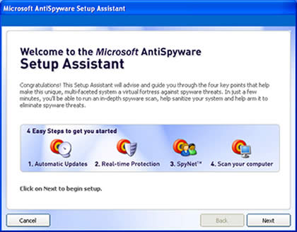 Microsoft Antispyware - Printer Friendly version